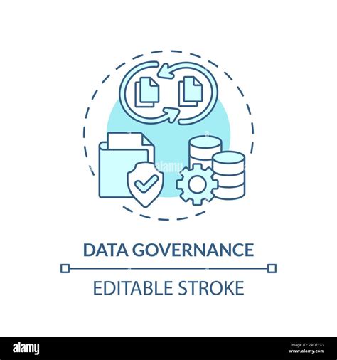 2d Data Governance Concept Linear Icon Stock Vector Image And Art Alamy