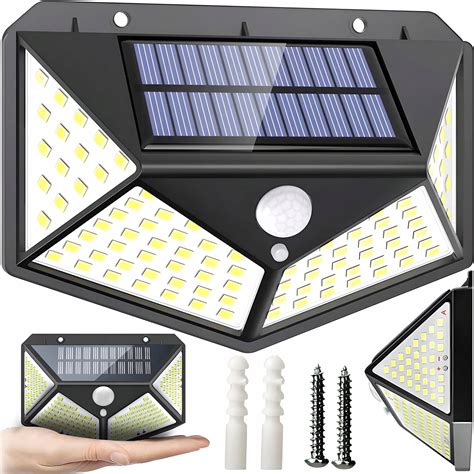 LAMPA SOLARNA LED Z CZUJNIKIEM ZMIERZCHU RUCHU ŚCIENNA ELEWACYJNA KOŁKI