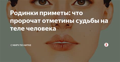 Родинки приметы что пророчат отметины судьбы на теле человека С миру