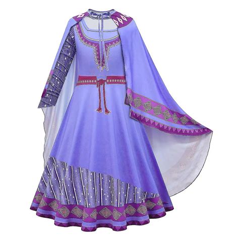 Disney Película Wish Girls Vestido de princesa Disfraz de Asha Cosplay