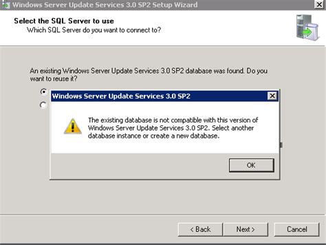 Henk S Blog The Existing Database Is Not Compatible With This Version
