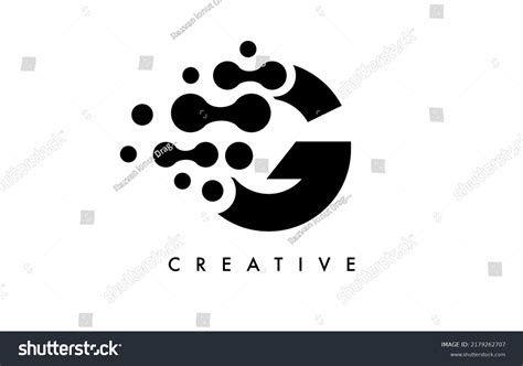 Letter G Dots Logo Design Black Stock Vector Royalty Free 2179262707