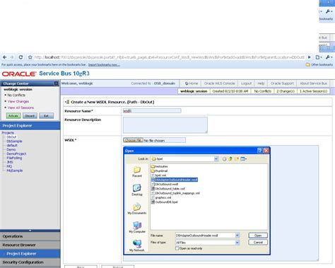 learning soa outbound dbadapter sample in oracle service bus
