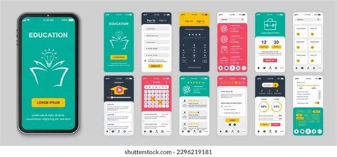 Banking Mobile App Interface Screens Template Stock Vector Royalty