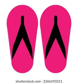 Flipflops Logo Vector Illustration Simple Design Stock Vector Royalty