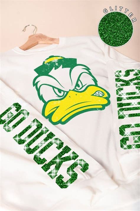 Glitter Oregon Ducks Graphic Oversized Sweatshirts Etsy