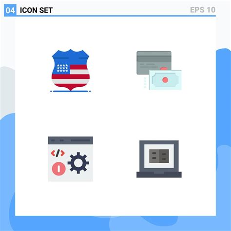 Set Of Vector Flat Icons On Grid For Shield Coding Security Payment