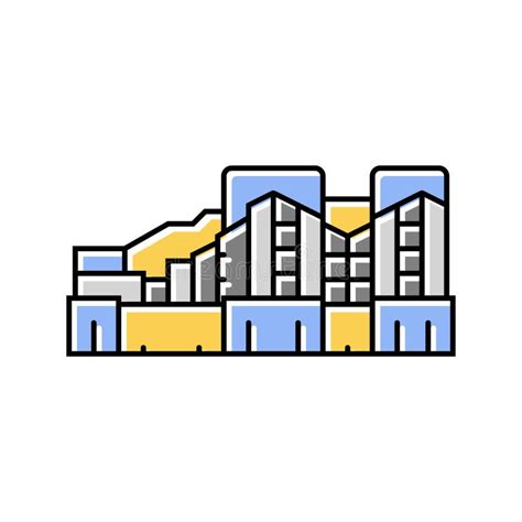 Steam Turbine Nuclear Energy Color Icon Vector Illustration Stock