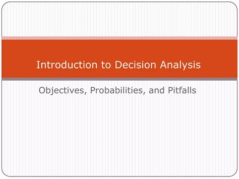 Decision Analysis Ppt