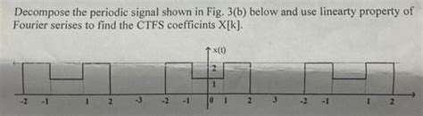 Solved Decompose The Periodic Signal Shown In Fig 3 B