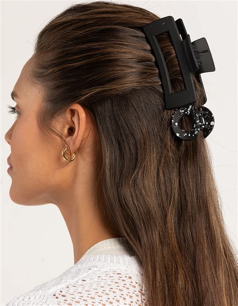 Full Tilt 4 Pack Matte Claw Hair Clips Black Tillys