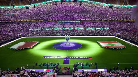 افتتاح كأس آسيا تسطع فيه فلسطينوقطر تفوز على لبنان
