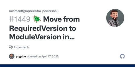 🪲 Move From Requiredversion To Moduleversion In Module Manifests