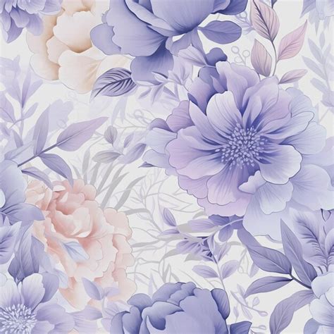 Premium Ai Image Flower Pattern Seamless Textre Fabric Wallpaper