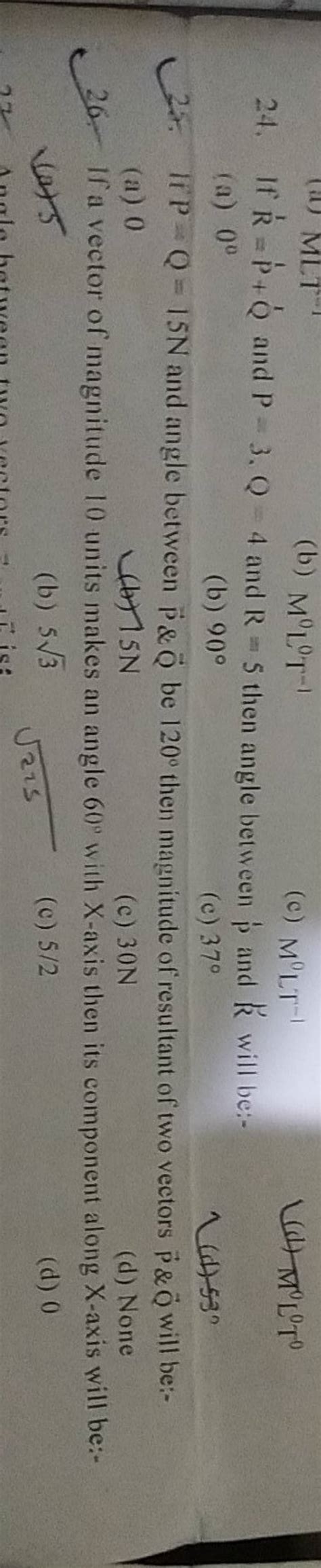 If A Vector Of Magnitude 10 Units Makes An Angle 60∘ With X Axis Then Its