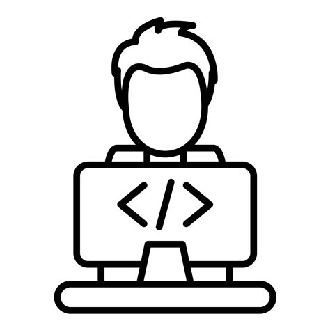 Programmer Line Icon 7571310 Vector Art At Vecteezy