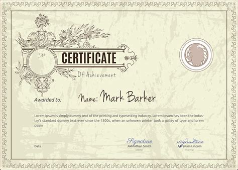 Premium Vector Landscape Certificate Template