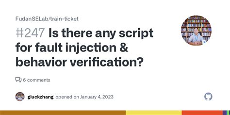 Is There Any Script For Fault Injection Behavior Verification Issue Fudanselab Train
