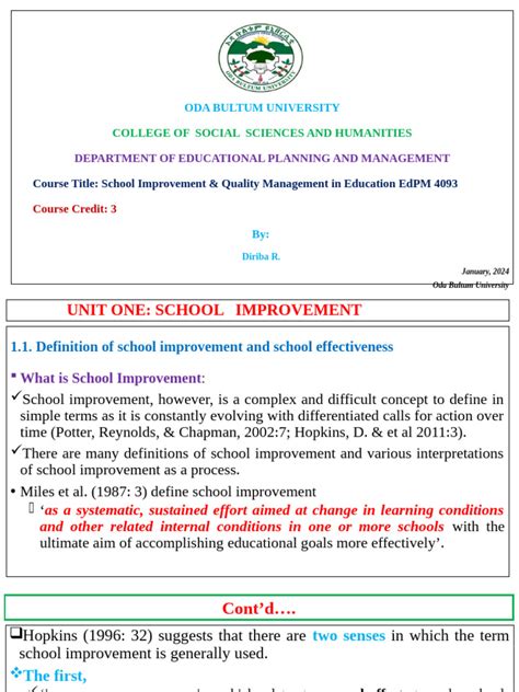 Sip Unit One Pdf Education Reform Teachers