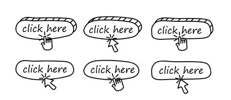 Premium Vector Click Here Push Button Set Of Vector Modern Web