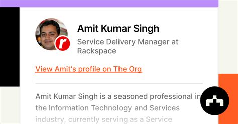 Amit Kumar Singh Service Delivery Manager At Rackspace The Org