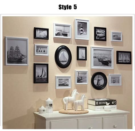 Современные 16 шт лот черная кофейная белая деревянная фоторамка художественная декоративная