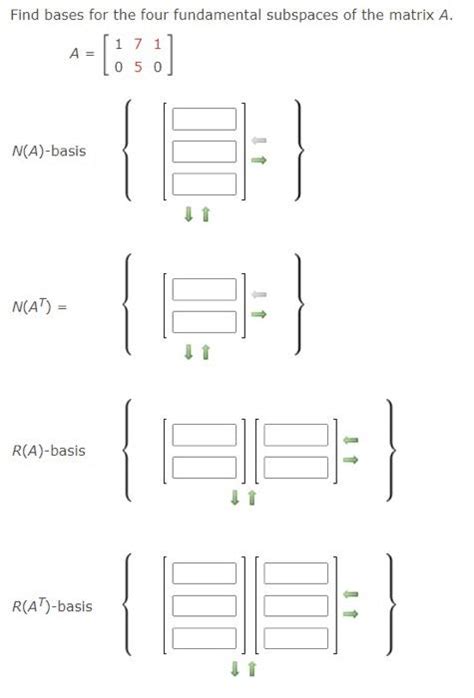 Solved Find Bases For The Four Fundamental Subspaces Of The