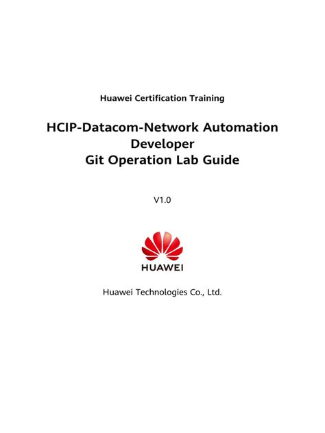 02 Hcip Datacom Git Operation Lab Guide Pdf Secure Shell Command