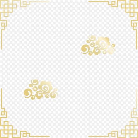 春节金色祥云边框PNG图片素材下载 图片编号8628705 PNG素材网