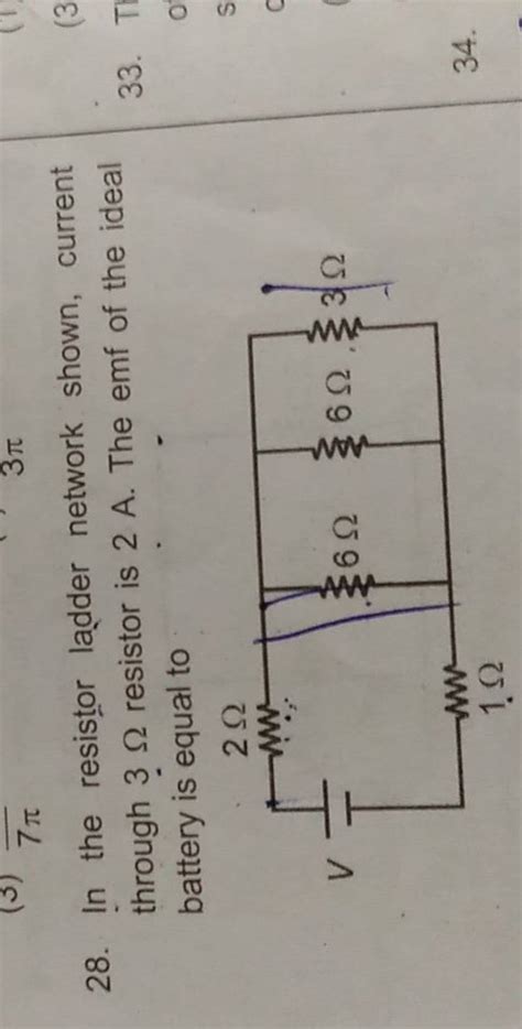In the resistor ladder network shown current through Ω resistor is