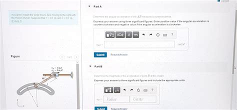 Solved At A Given Instant The Slider Block A Is Moving To Chegg