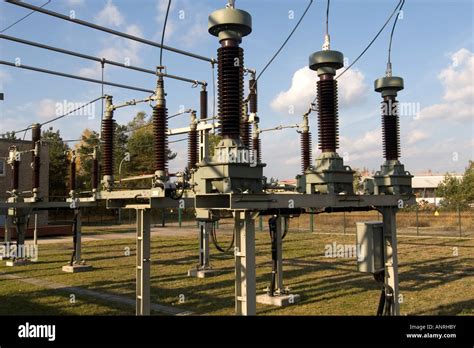Poste de transformation électrique de la sous station de transformation Photo Stock Alamy