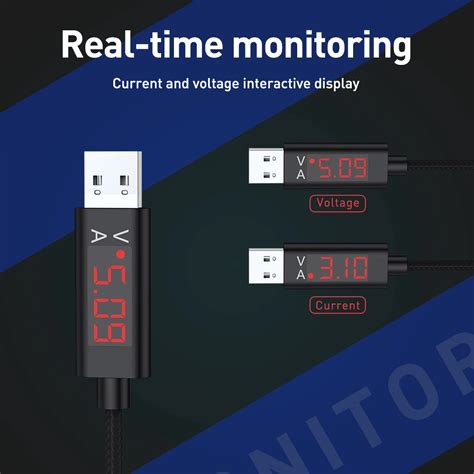 KEYSION usb type C кабель с цифровым дисплеем для samsung S10 Быстрая ...