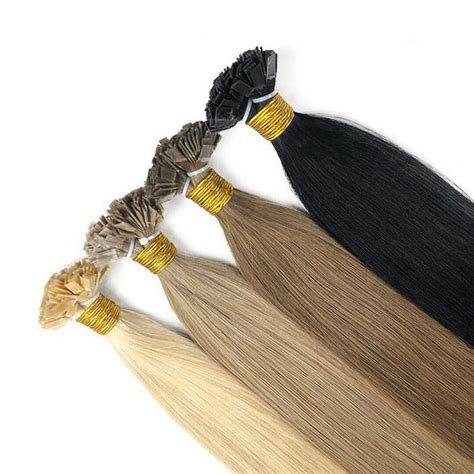 Flat Tip Keratin K Tip Human Hair Extensions Pre Bonded European