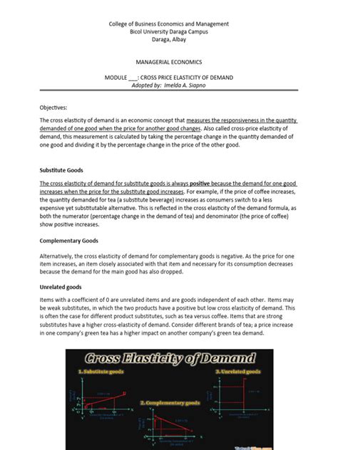 cross price elasticity of demand with video tutorial pdf demand