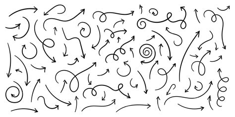Premium Vector Hand Drawn Arrows Collection Set Simple Flat Arrows