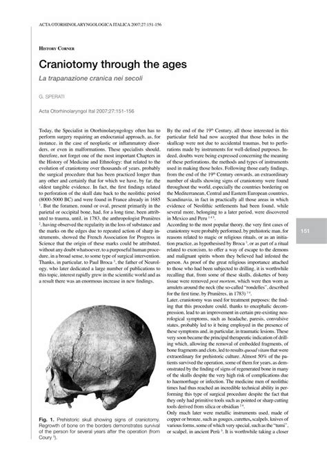 Pdf Craniotomy Through The Ages Dokumentips