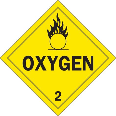 Oxygen 2 Sign Brady Part 63406 Brady Sg