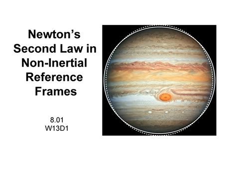 Newtons Second Law In Non Inertial Reference Frames Newtons Second Law In Non Inertial