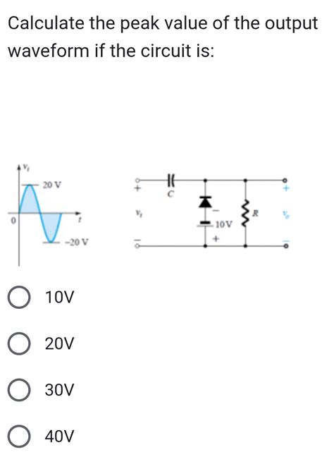 Calculate The Peak Value Of The Output StudyX