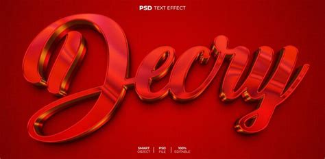 Premium Psd Decry 3d Editable Text Effect