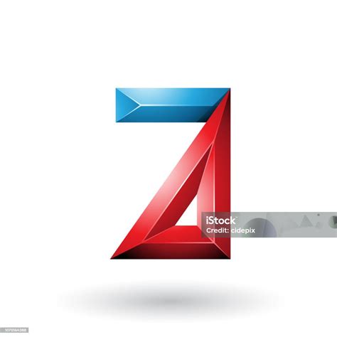 파란색과 빨간색 3d 기하학적 양각된 문자 A 벡터 일러스트 레이 션 0명에 대한 스톡 벡터 아트 및 기타 이미지 0명 디자인 로고 Istock