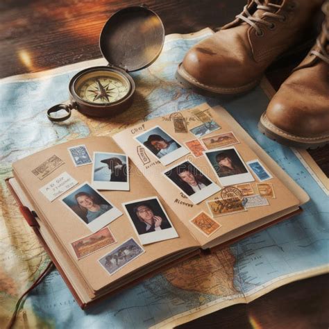 Migration Pressures Book Of Journeys An Open Scrapbook Lies On A Map