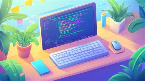 Explore the World of Coding with Vibrant Isometric Illustrations Showcasing Programming Concepts ...