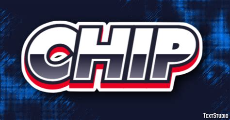 chip text effect and logo design word