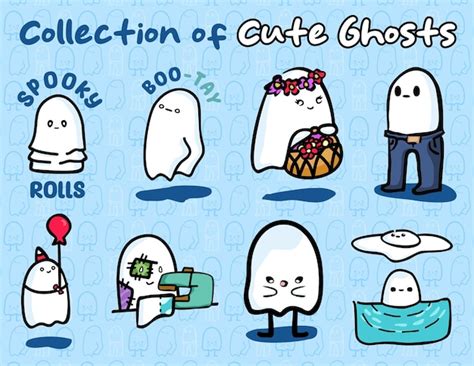 Premium Vector Collection Of Cute Ghosts
