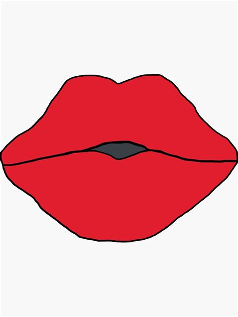 Pucker Up Kiss Lips Sticker By Mark Ewbie Redbubble