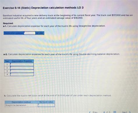 Solved Exercise 6 14 Static Depreciation Calculation