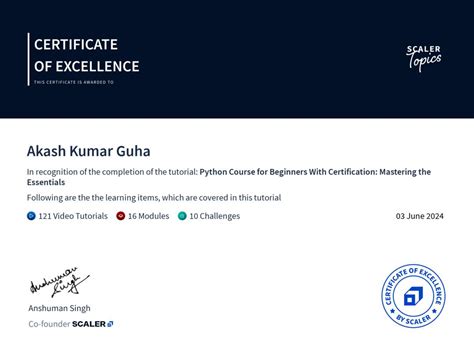 Akash Kumar Guha On Linkedin I Have Completed Python Course For
