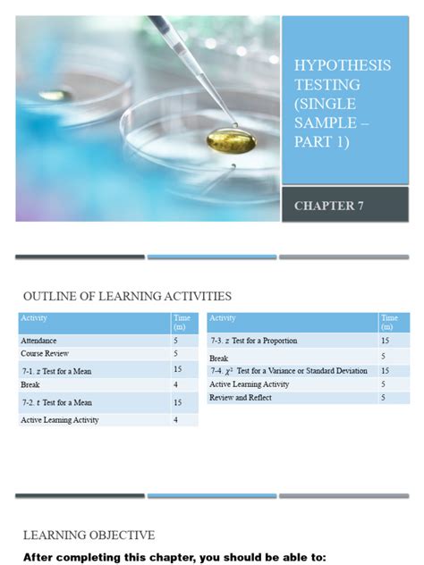 Chapter 7 Hypothesis Testing Part 1 Fal Pdf Statistical Hypothesis